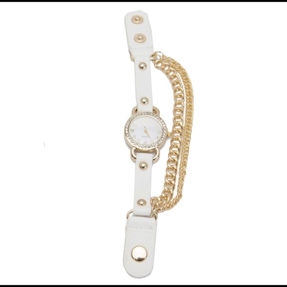 Accessories | Gold White Layered Watch | Poshmark